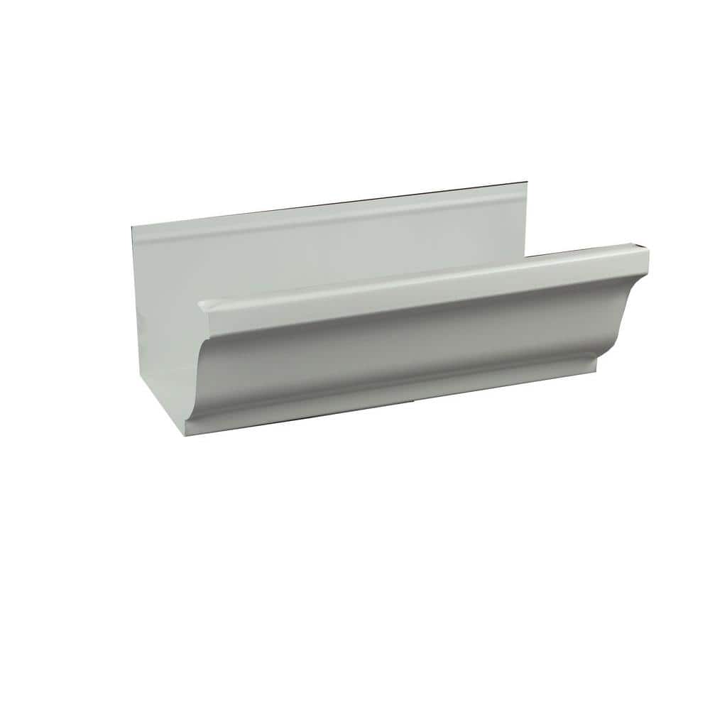 Spectra Pro Select 6 in. x 8 ft. K-Style Low Gloss White Aluminum ...