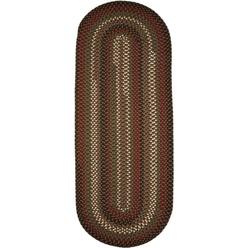 Rhody Rug Country Medley Brown Fudge 2 ft. x 6 ft. Indoor/Outdoor ...