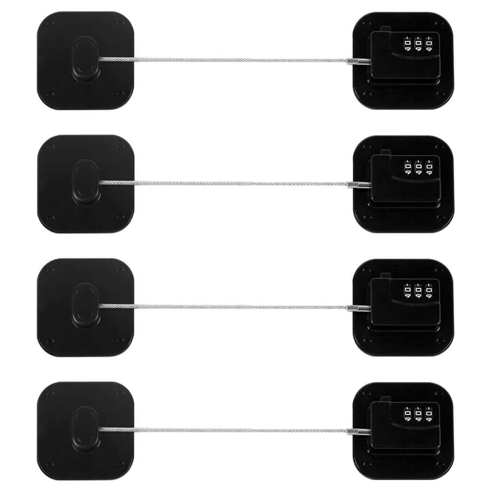 Numhew Black Refrigerator Lock, Heavy Duty Fridge Lock, Safety Lock ...