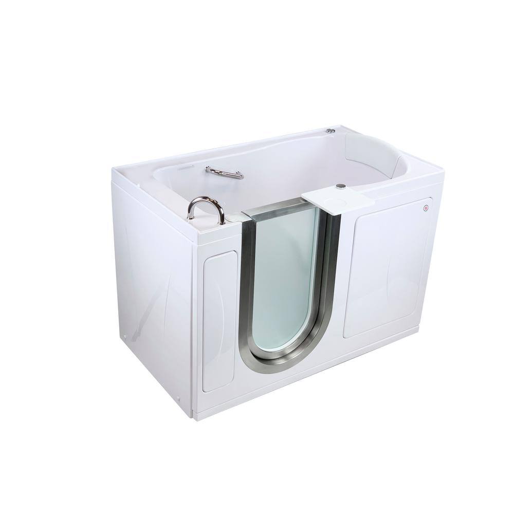 Ella Elite Acrylic 52 in. Soaking Walk-In Tub in White with Heated Seat ...