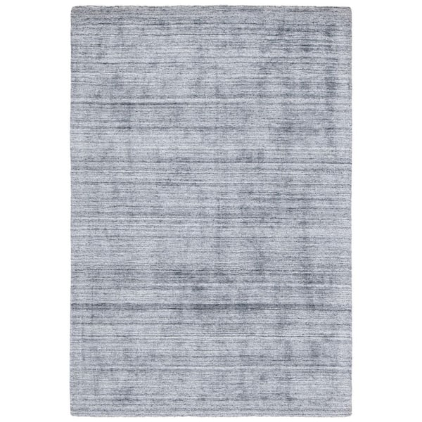 SAFAVIEH Mirage 4 ft. x 6 ft. Gray Distressed Striped Solid Color Area ...