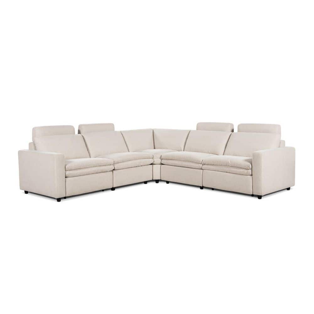Jennifer Taylor Camden 113 in. Wall Hugger Performance Fabric Power ...