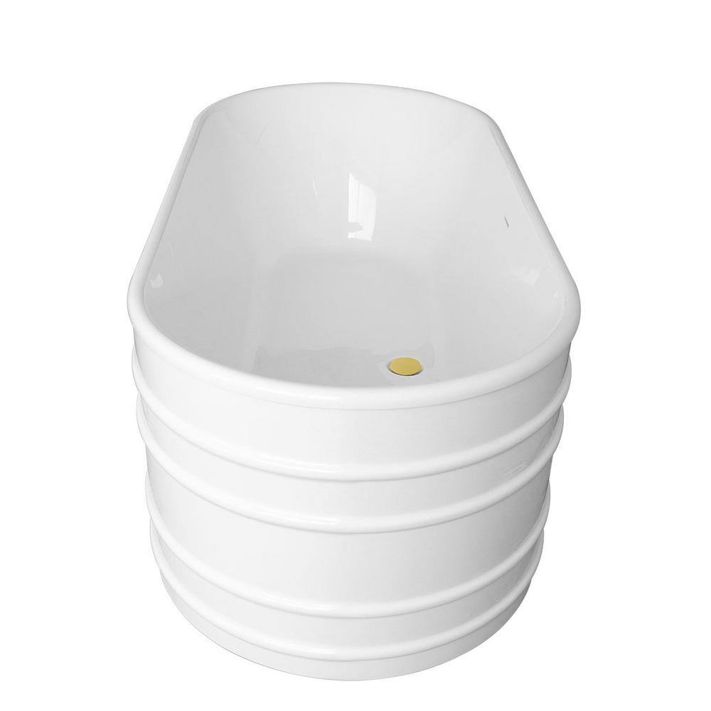 DreamLine Infinity Z 67 in. x 30 in. Freestanding Acrylic Soaking ...