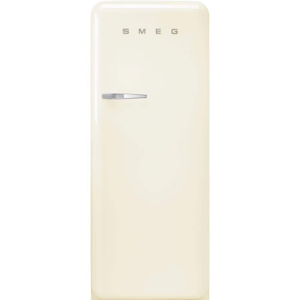 smeg FAB28 Retro 60cm Refrigerator w/ Freezer Compartment. Cream. Right ...