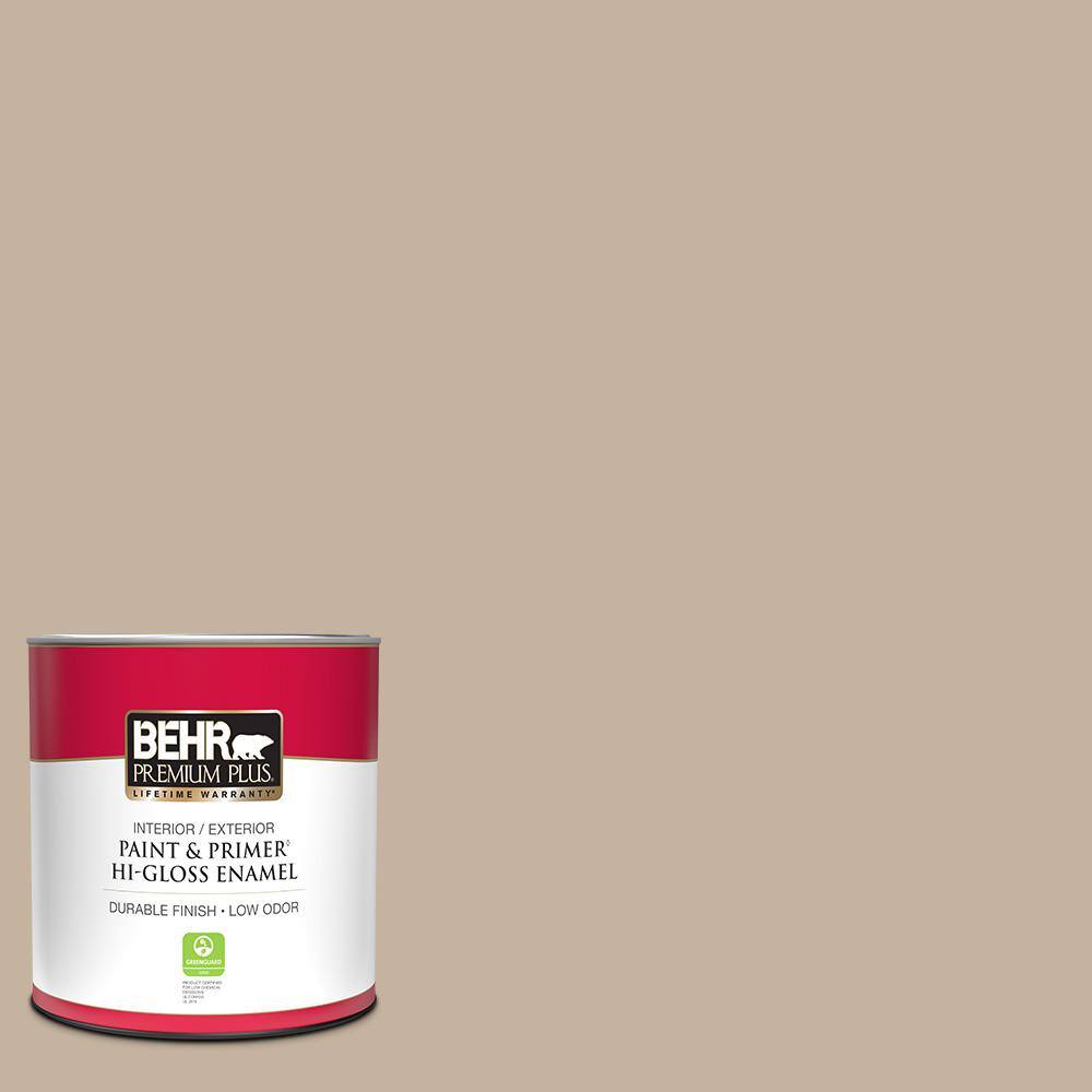 BEHR PREMIUM PLUS 1 qt. #MQ2-32 Mink Haze Hi-Gloss Enamel Interior ...