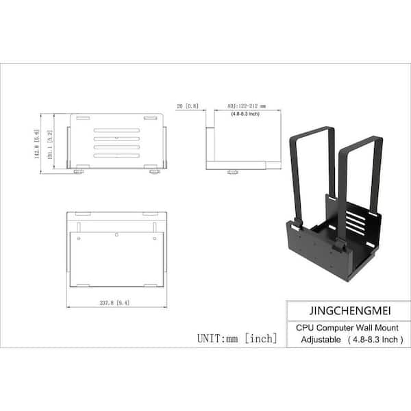 Yichuhaoxi Wall Mount CPU Holder with Safety Straps-Metal Computer ...