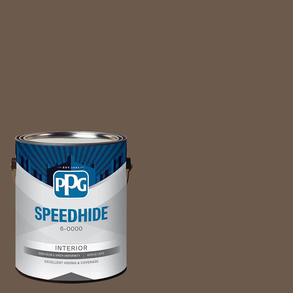 SPEEDHIDE 1 gal. PPG1077-7 Coffee House Satin Interior Paint PPG1077 ...