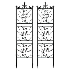 AESOME 63 in. Tall Metal Garden Arch Trellises, Cucumber Trellis with ...