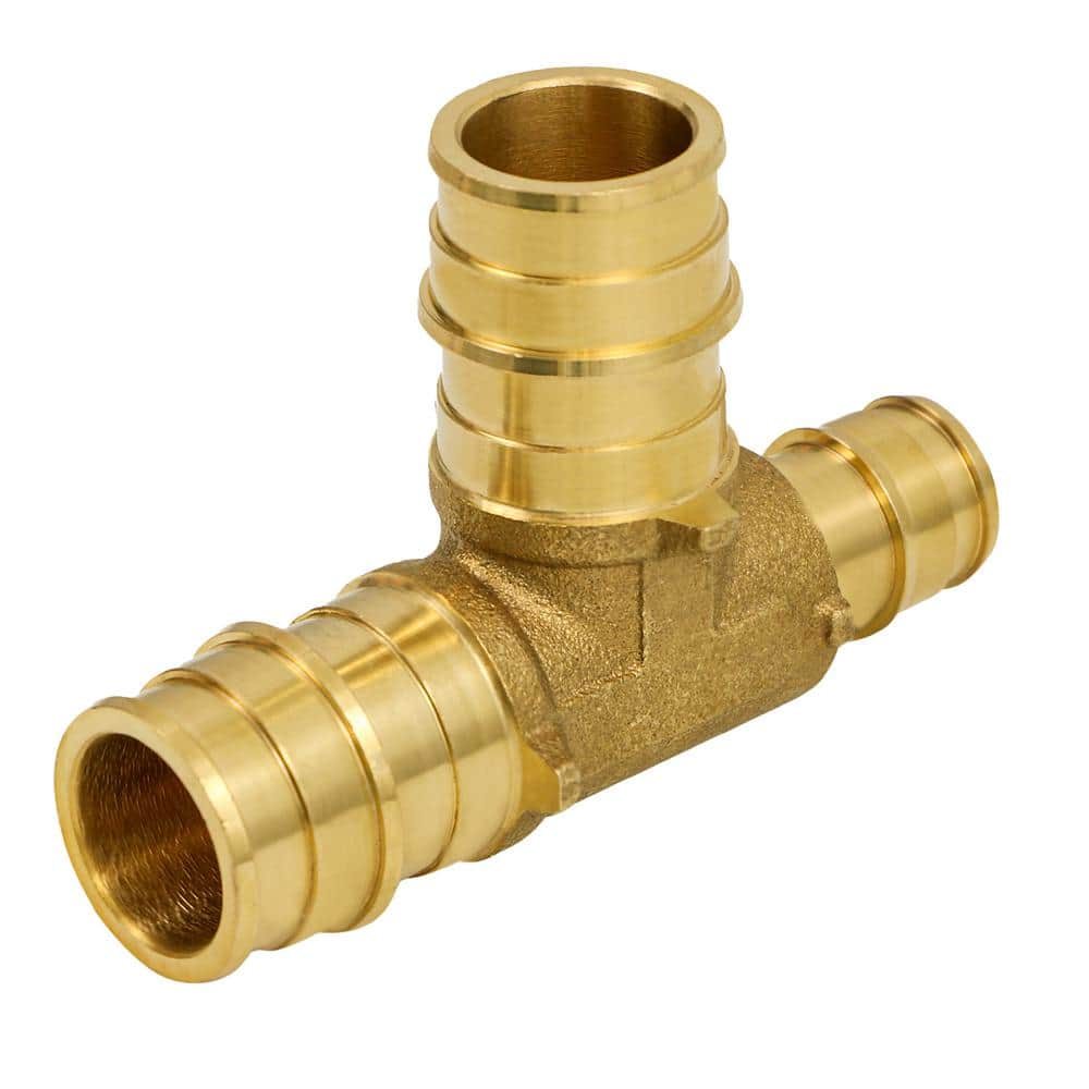 PLUMBFLEX 3/4 in. x 1/2 in. x 3/4 in. 90 -Degree PEX A Expansion Pex Reducing Tee, Lead Free ...