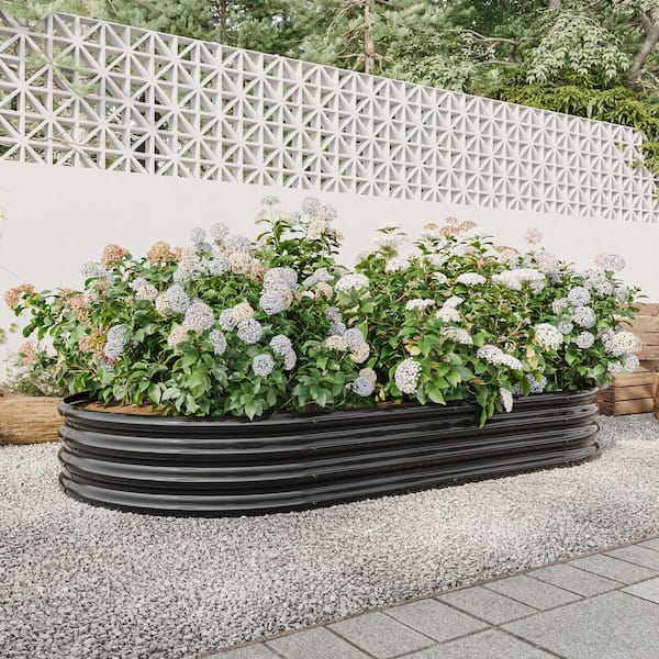 Raised Bed Planter, 7.5 ft. x 4 ft. x 1 ft. Galvanized Metal Raised ...