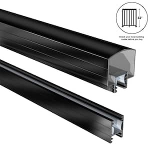 PEAK Aluminum Railing 4 ft. Aluminum Deck Railing Wide Picket and ...