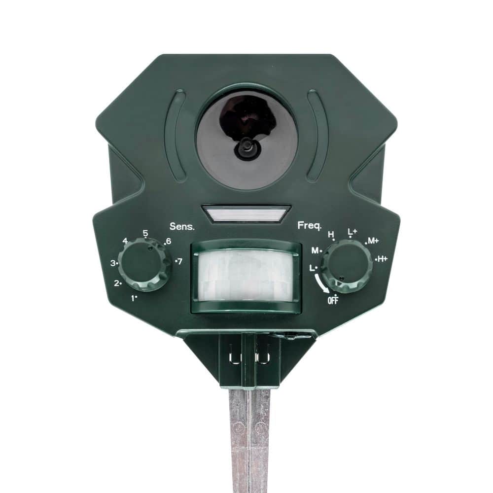 Bird-X Solar Animal Repellent Electronic Ultrasonic Deer Rabbits ...