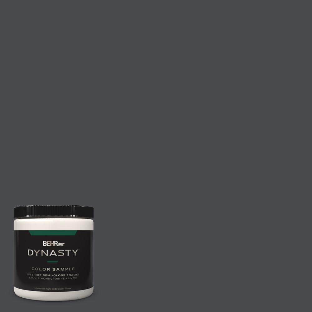 BEHR DYNASTY 8 oz. #N500-7 Night Club One-Coat Hide Semi-Gloss Enamel ...