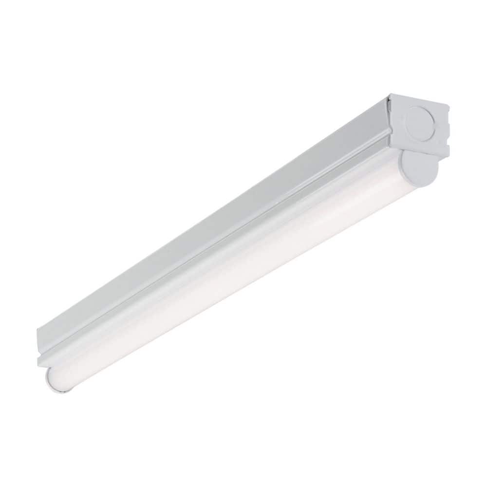 Metalux 2 ft. 16-Watt Equivalent, Integrated LED, White Finish, Strip ...