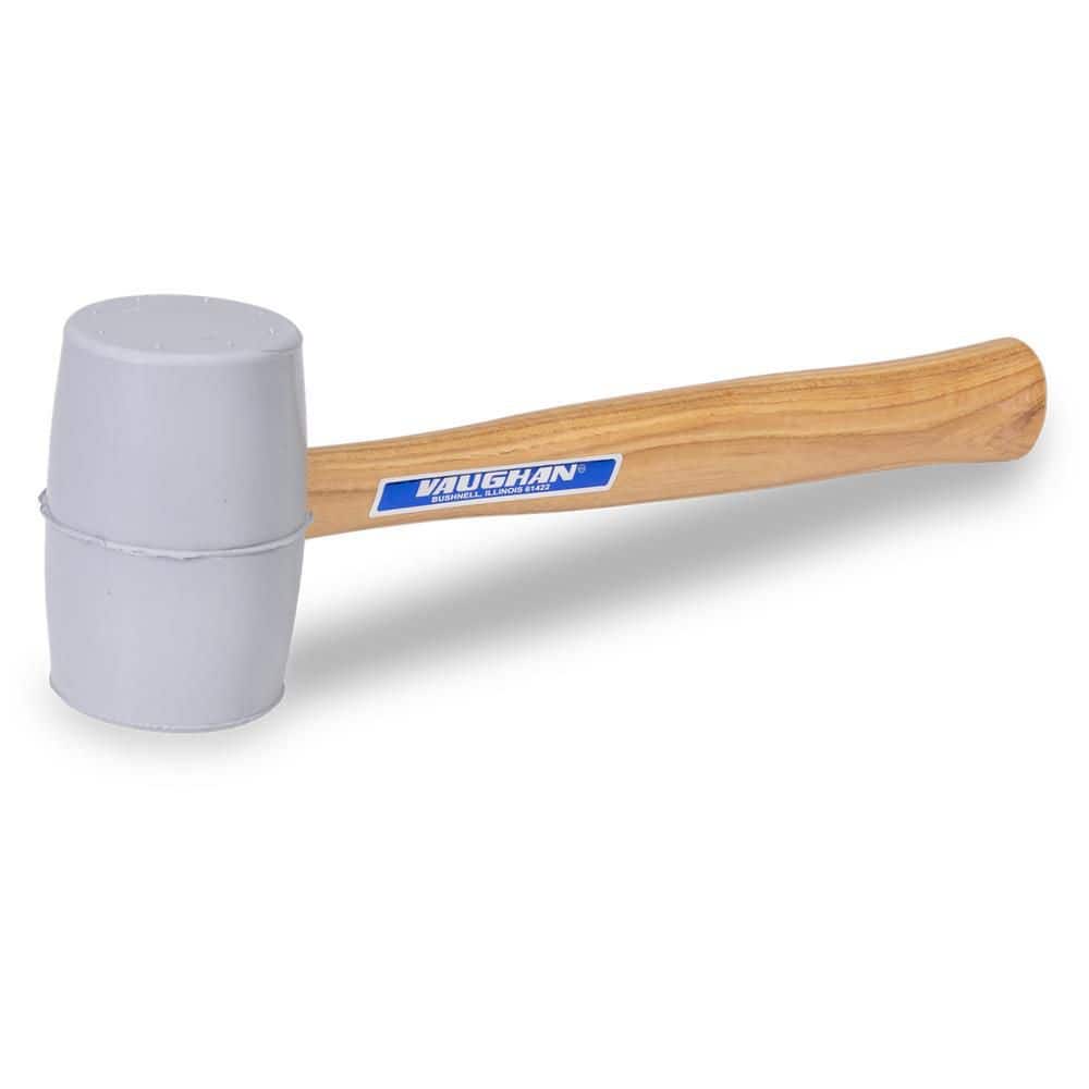 Vaughan 20 oz. White Rubber Mallet with 11 in. Hardwood Handle RM2W ...