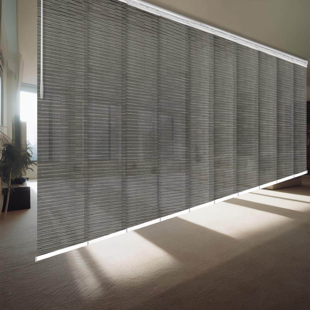 EMOH Ornate Sable 120 in. to 218 in. W x 94 in. L Adjustable 10-Panel ...