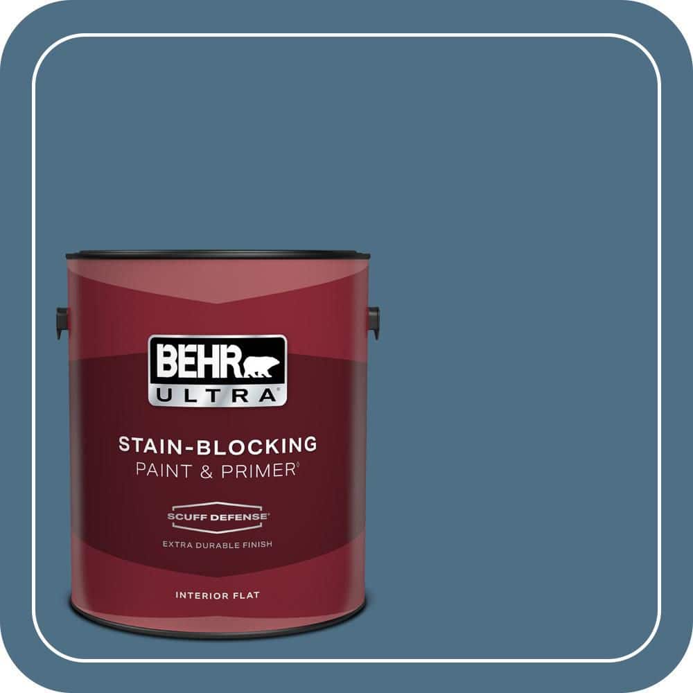 BEHR ULTRA 1 gal. #S500-6 Shipyard Extra Durable Flat Interior Paint ...
