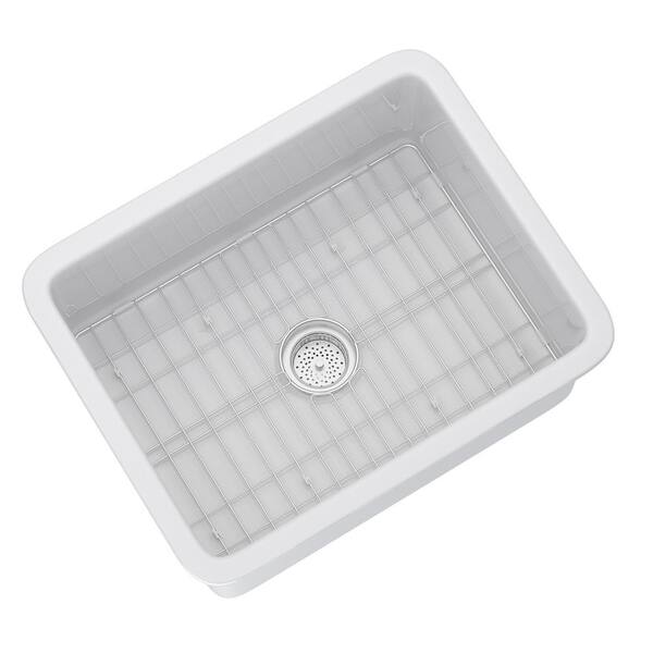 Getpro 24 in. Undermount/Drop-in White Kitchen Sink Single Bowl ...