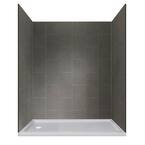 CRAFT + MAIN Jetcoat 32 in. x 60 in. x 78 in. Shower Kit in Quarry with ...