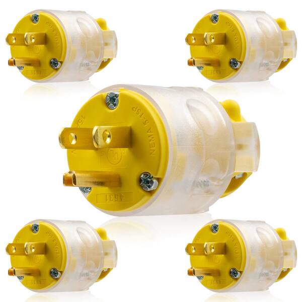 ELEGRP Lighted 15 Amp 125-Volt NEMA 5-15R 2 Pole 3 Wire Grounding ...