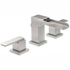 Delta Trinsic 8 in. Widespread 2-Handle Bathroom Faucet with Metal Drain Assembly in Stainless ...