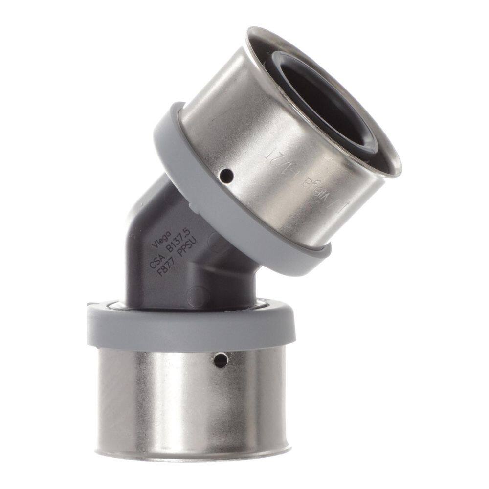 Viega PureFlow 1-1/2 in. x 1-1/2 in. Press Polymer 45° Elbow 49285 ...