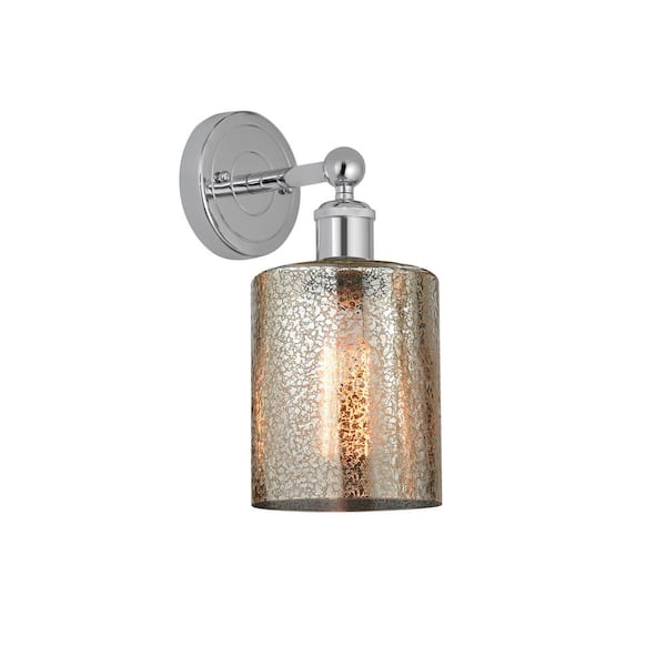Innovations Cobbleskill 1-Light Polished Chrome, Mercury Wall Sconce ...