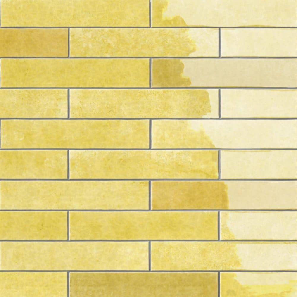 Merola Tile Menorca Lemon 3 in. x 13 in. Ceramic Wall Tile (6.44 sq. ft ...