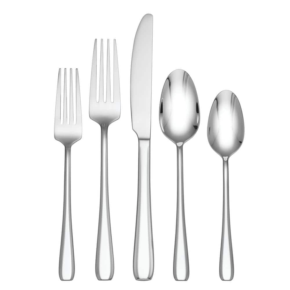 Oneida Waverley 20-Piece Silver 18/0-Stainless Steel Flatware Set ...