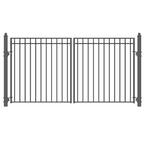 ALEKO Madrid Style 12 ft. x 6 ft. Black Steel Dual Swing Driveway Fence ...