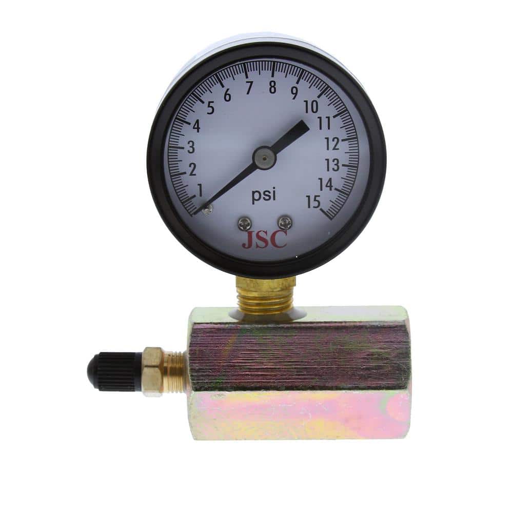 JONES STEPHENS 15 lb. Gas Test Gauge Assembly with 2 in. Face and 3/4 ...