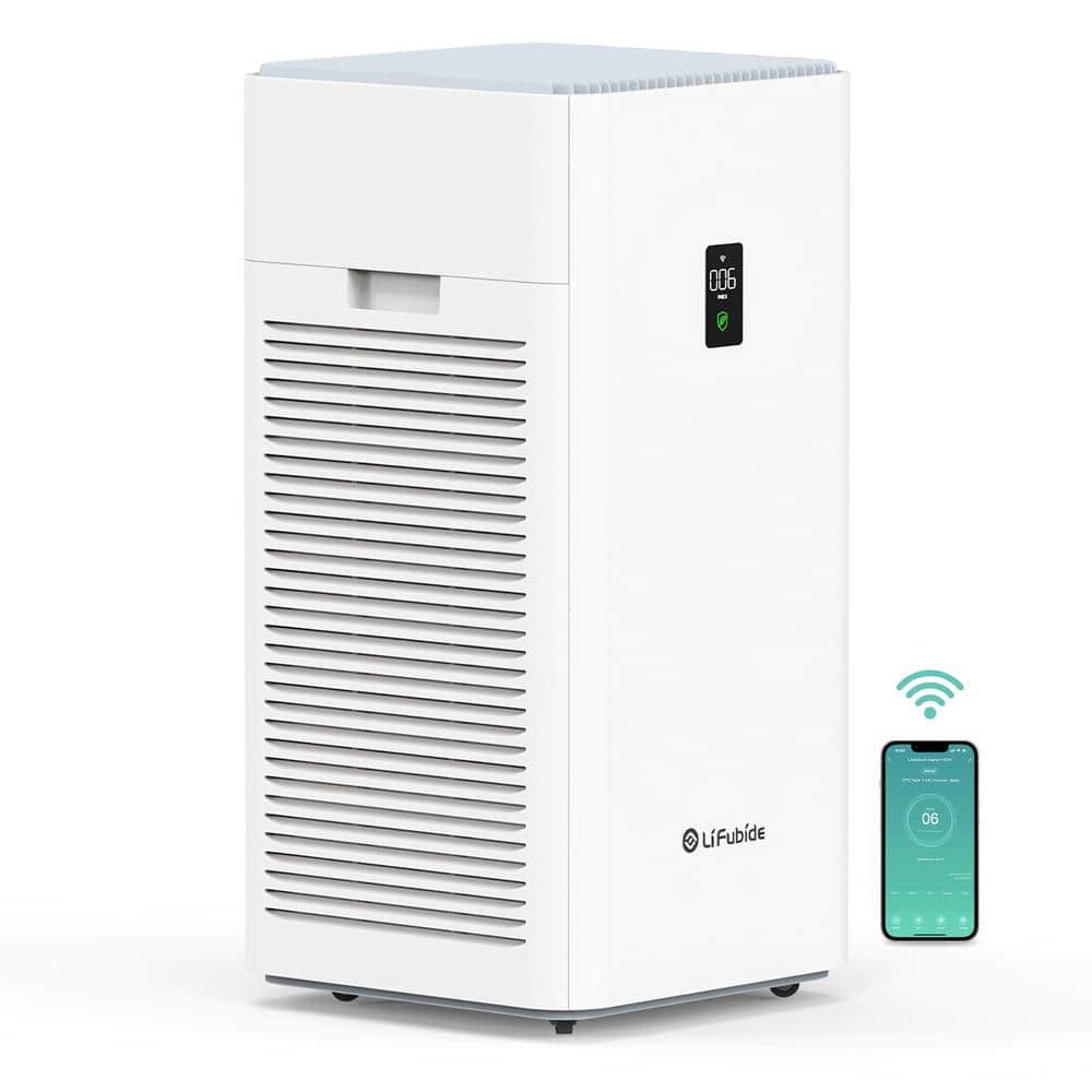 Denjol 4555 sq. ft. HEPA - True Whole House Air Purifier In White With ...