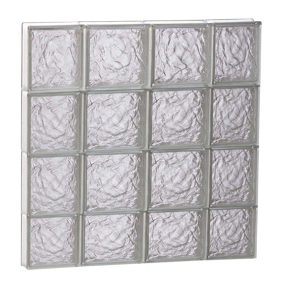 Clearly Secure 27 in. x 29 in. x 3.125 in. Frameless Ice Pattern Non ...