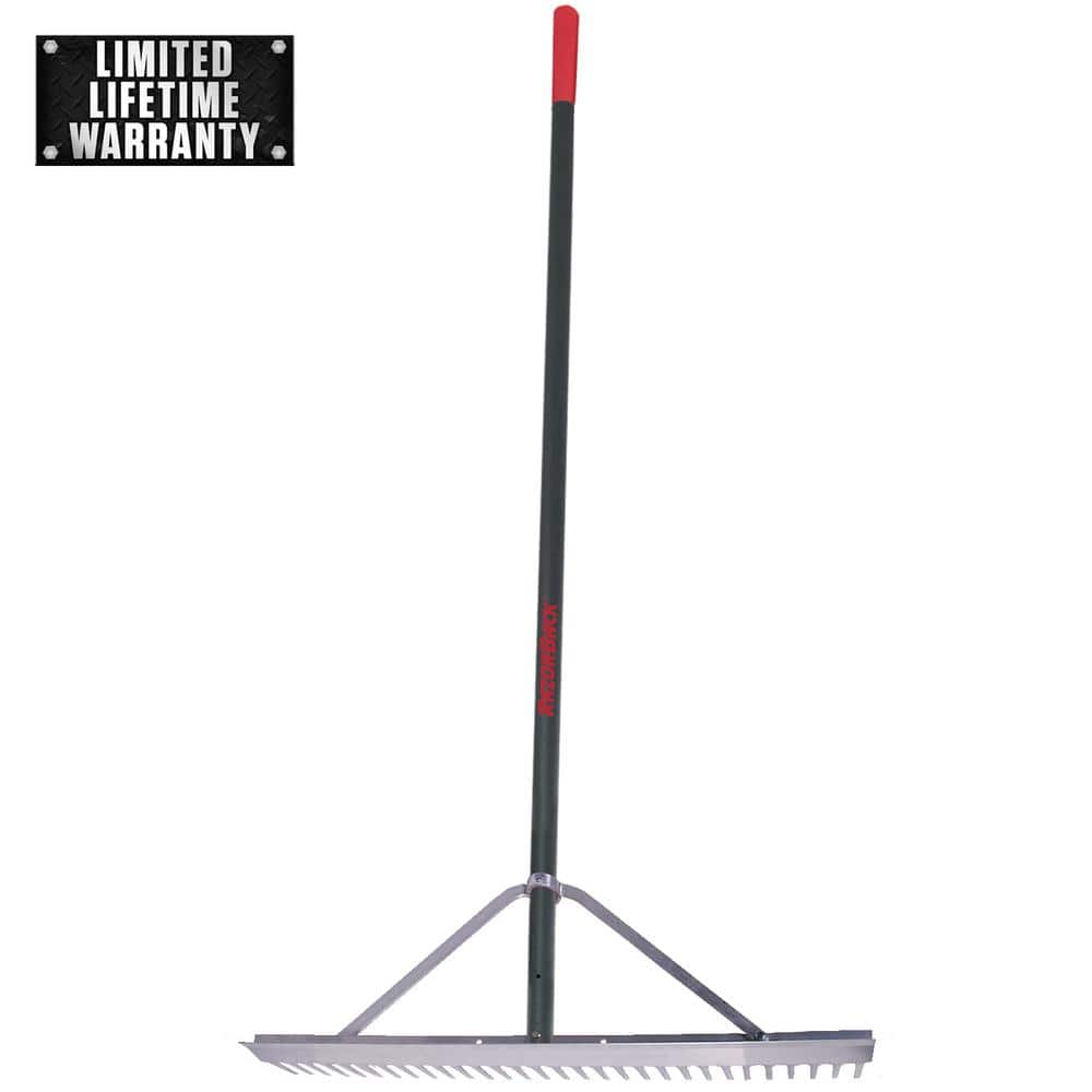 Razor-Back 30 in. Aluminum Landscape Rake 63137 - The Home Depot