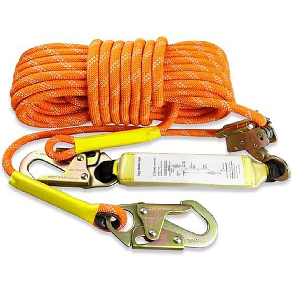 KIWDZFU 50FT Fall Protection Safety Rope Heavy Duty Vertical Roofing ...
