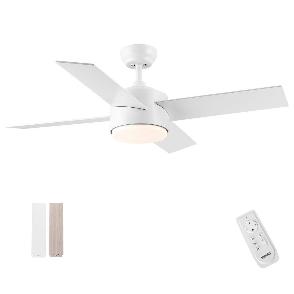 Modland Light Pro 44 in. Integrated LED Indoor White Ceiling Fan Light ...