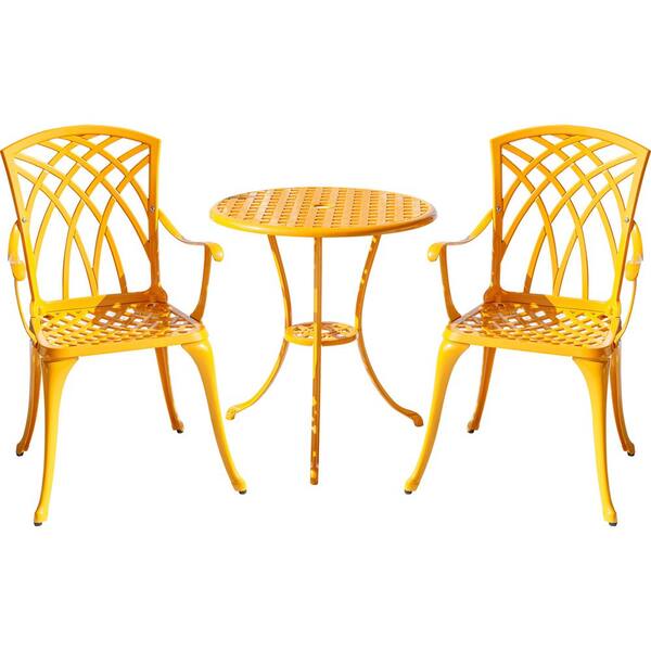 HI-LINE GIFT LTD A Touch of Class- Black Cast Aluminium Bistro Set for ...