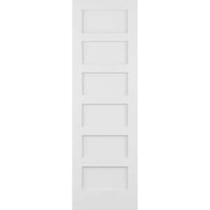 Frameport 24 in. x 96 in. Shaker 6-Panel Solid Wood Pine/MDF Wood ...