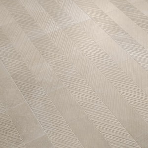 Ivy Hill Tile Urbane Pearl Gray Chevron 11.81 in. x 35.43 in. Matte ...