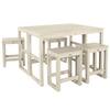 Highwood Monroe Modern Whitewash Counter Height Balcony Stool/Table 6 ...