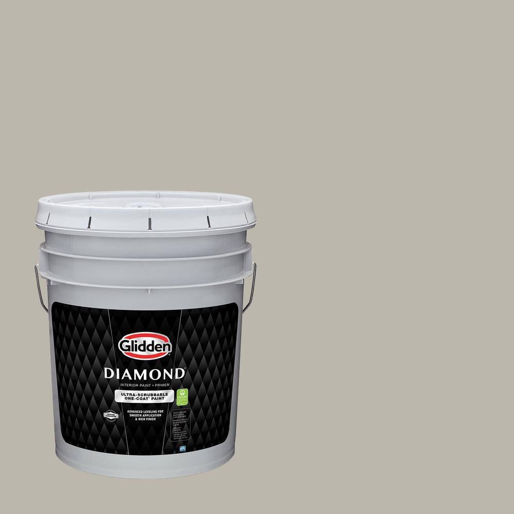 Glidden Diamond 5 gal. PPG1007-3 Ghost Writer Ultra-Flat Interior Paint ...