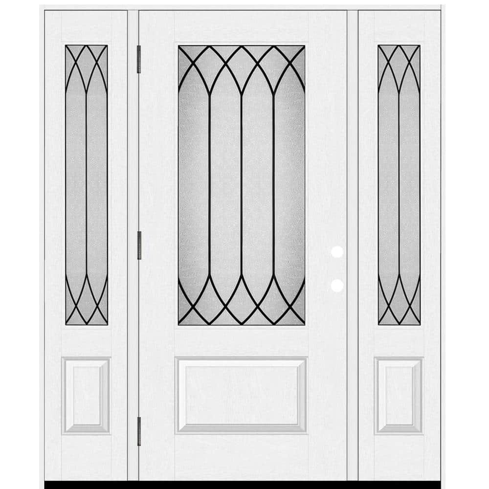 Steves & Sons Regency 68 in. x 80 in. 3/4 Spire Decorative Glass RHOS ...