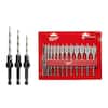 Milwaukee Steel Countersink Set with Wood Spade Bit Set (16-Piece) 48 ...
