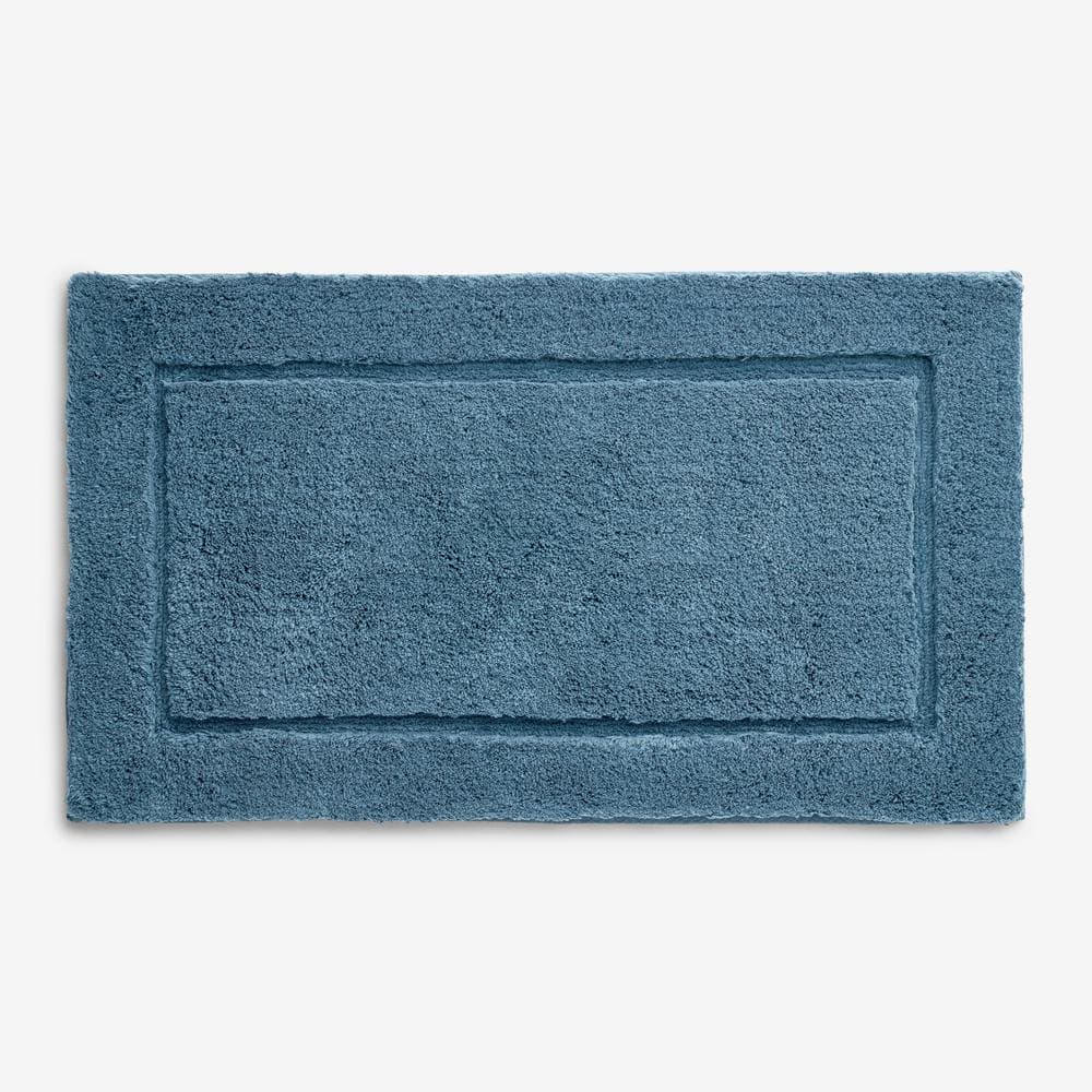 The Company Store Legends Hotel 30 in. x 50 in. Ocean Blue Bath Rug ...