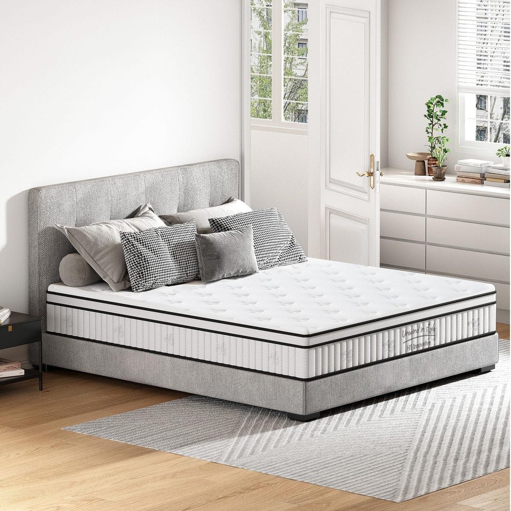 Spruce & Spring Maeve Queen Medium Gel Memory Foam 12 in. Bed-in-a-Box ...