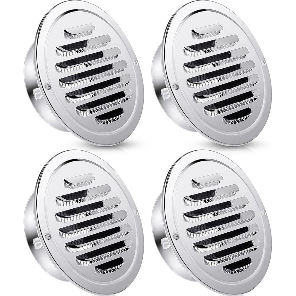 KIWDZFU 4 Inch Round Stainless Steel Air Outlet Vents with Louver ...