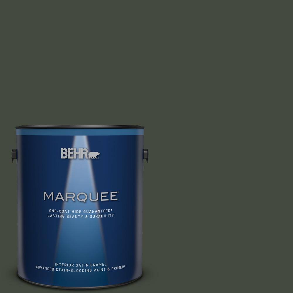 BEHR MARQUEE 1 gal. #BXC-12 Deep Forest Satin Enamel Interior Paint ...