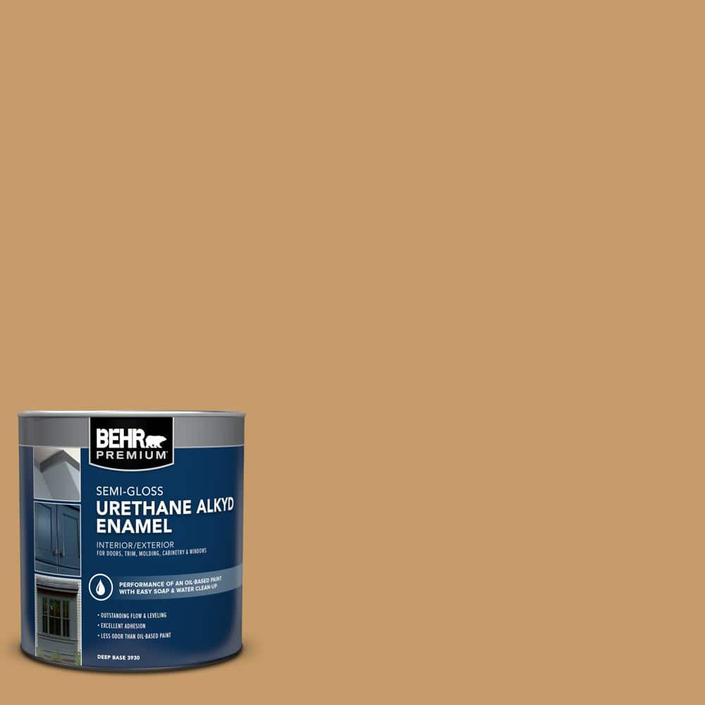 BEHR PREMIUM 1 qt. #S290-5 Amber Autumn Semi-Gloss Enamel Urethane ...