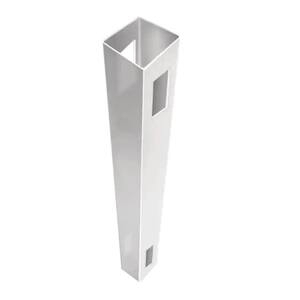 Tunearary 95 in. H, Corner Post for White Vinyl Routed Fence (Includes ...