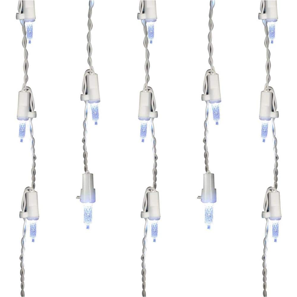 Brite Star 60-Light Pure White Amazing Ice Drip Mini Ice LED Light Set ...